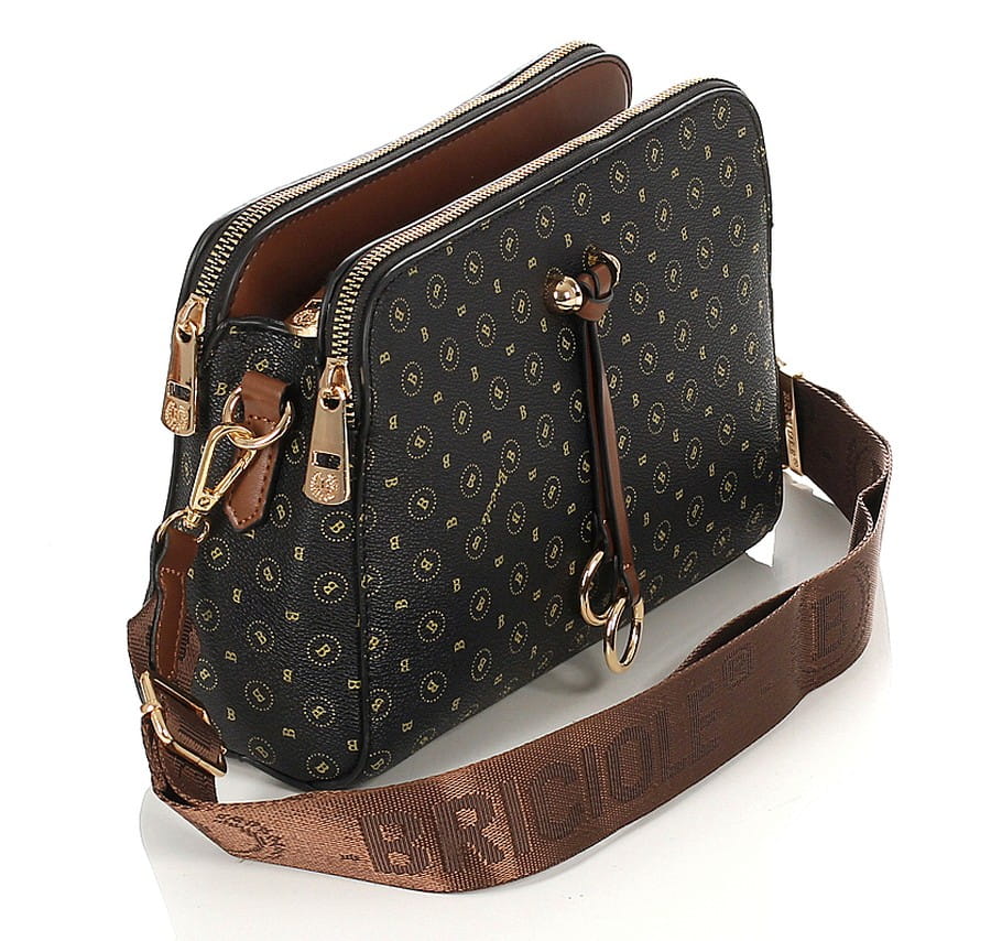 Damska Torebka Listonoszka Trzy komory MONOGRAM Centrum Modnych Torebek